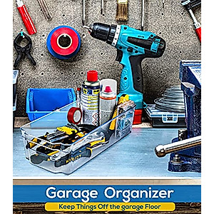 Utopia Home Value Pack of 6 Pc (5 Drawers, 1 Egg Holding Tray) and 8 Pc Pantry Organizers (4 Large, 4 Small Drawers)- Plastic Organizers for Freezers