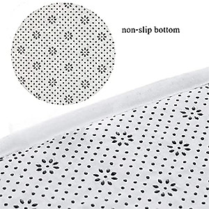 Middle Century Bath Mat for Bathroom Rugs Non Slip, Bath Mat Quick Dry Absorbent Bath Rug, Thin Rubber Backed Easy to Clean, Modern Geometry Diamond 18"x30"