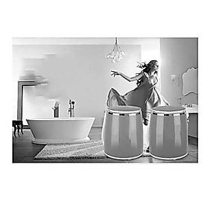 ZLXDP Mini Washing Machine Automatic Women Children Clothes Cleaner Dehydrated Mini Tube 2.1-4.5kg Wash Dry Underwear Washing Machine (Color : Black-JoJo's Bizarre Adventure1)