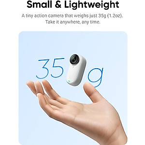 Insta360 GO 3 – Waterproof Mini Action Camera with 2.7K 2720 Video & 2936 Photo, FlowState Stabilization, POV Capture, AI Auto Editing, Action Pod Touch Screen and Wearable Camera Accessories(128GB)