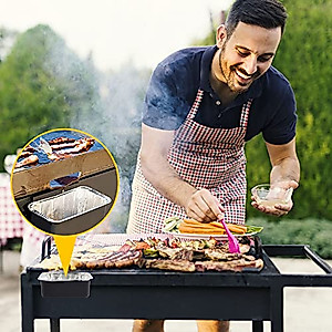 Grease Cup Catcher Pan Compatible with 28" 36" Blackstone Griddle, Grill Collection Drip Pan with 10pcs Disposable Foil Pan Grease Cup Liners Griddle Accessories