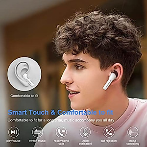 Ears Armour Wireless Earbuds Bluetooth in-Ear Headphones with 4 Microphones Hybrid Active Noise Cancelling Transparency Mode 26-H Playtime Immersive Stereo Sound TWS Earphones for Running and Call
