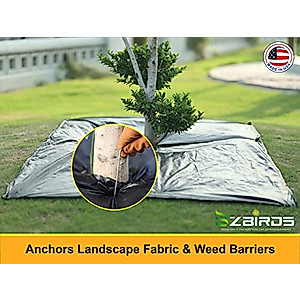 BzBirds USA Made 6 inch 11 Gauge Garden Landscape Staples Galvanized SOD Pins Lawn Stakes for Weed Barrier Fabric, Ground Cover, Holding Fence and Artificial Turf