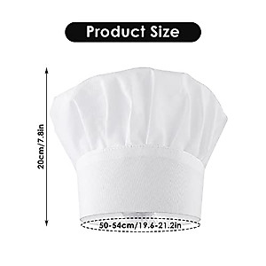 Yolev Chef Hat for Kids Chef Toques Kitchen Chef Caps for Cooking, Baking, Party Favors, Home Kitchen, School, and Restaurant White