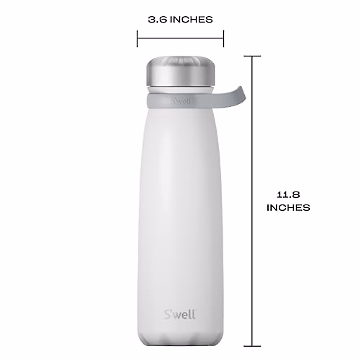 S'well Stainless Steel Traveler With Handle, 40oz, Angel Food, Triple Layered Vacuum Insulated Containers Keeps Drinks Cold for 60 Hours and Hot for 20, BPA Free, Easy Carrying On the Go