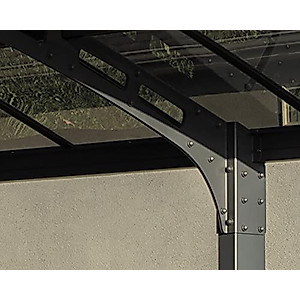 Palram - Canopia Arizona 10 Ft. x 16 Ft. x 9 Ft. Breeze 5000 Single Carport Aluminum Metal Frame and Polycarbonate Panels Car Port for Outdoor Driveway Car, Truck, RV, Boat Storage (Gray/Bronze)