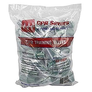 CPR Savers and First Aid Supply One-Way Disposable Training Valves for Micromask CPR Training Pack of 50 (1)