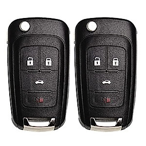 Flip Key Fob Remote Replacement Fits for Chevy Cruze Equinox Camaro 2010 2011 2012 2013 2014 2015 2016 Impala 14-2017 2018 2019 Malibu Sonic Buick Regal Verano Encore GMC Terrain Keyless Entry Remote