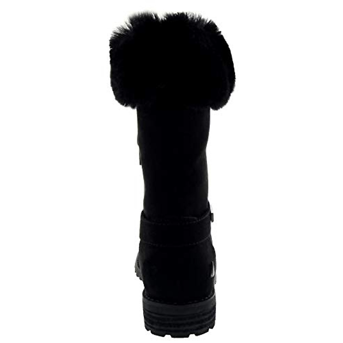 NAUTICA Girls Youth Warm Cold Weather Fashion Boots With Sherpa Fur Upper-Cosima Black-Size-3
