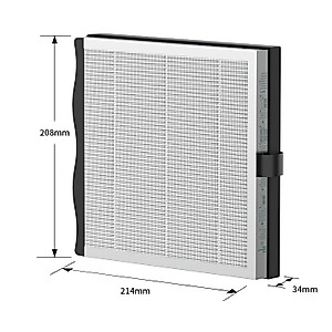 Jafanda JF500 True HEPA 13 Replacement Filter, 3-in-1 High Efficiency, High-Efficiency 0.66lbs Activated Carbon Removes Dust, Allergens & Odors, 4 Pack, White