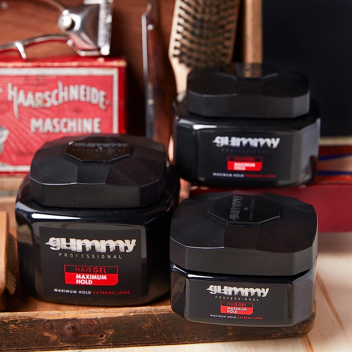 Gummy Hair Gel Maximum Hold & Extreme Look, Alcohol Free Hair Gel, 7.43 Fl Oz (Pack of 1) 220 ml