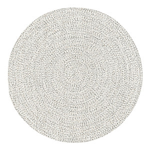 nuLOOM Braided Indoor/Outdoor Area Rug, 5' Round, Wynn Ivory