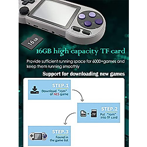 Fadist Handheld Game Console, Portable Retro Game Console, Built in 6000+ Classic Games,3.0 inch IPS Screen,Support for 2 Player,Connecting to TV， Ideal Gift for Kids, Adult, Friend, Lover