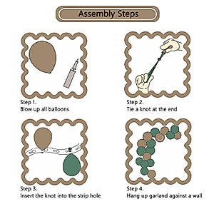 Monlot Sage Green Brown Balloon Garland Kit 135 Pcs Woodland Baby Shower Decorations Safari Balloon Arch Metallic Gold Nude Matte Balloons for Baby Shower Jungle Birthday Party Decorations