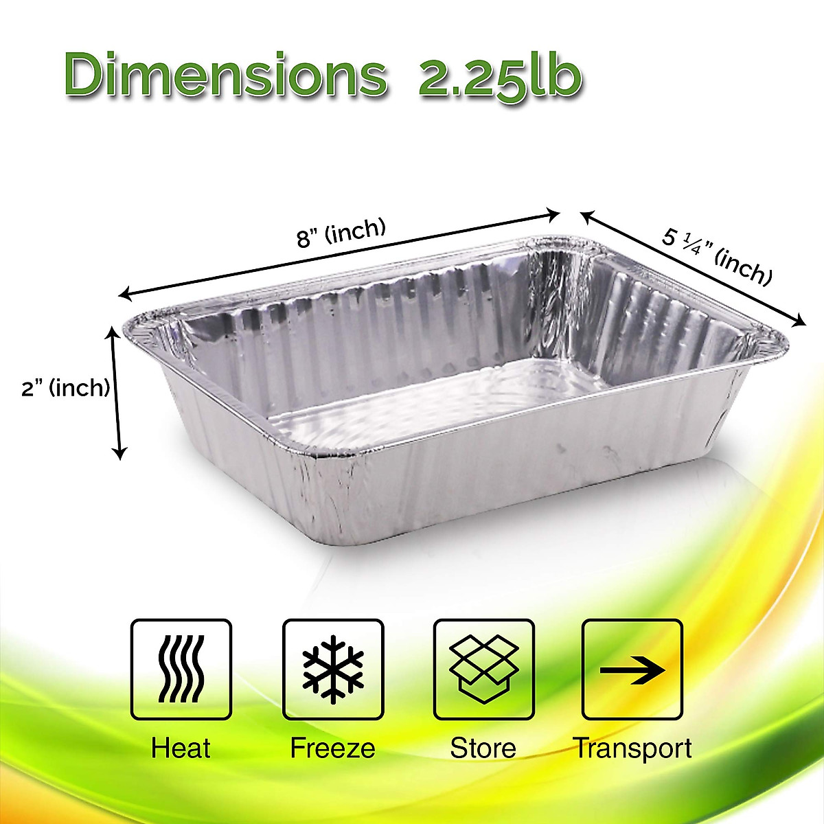 Diplastible Disposable Aluminum Pans with Lids | 10 pack 1-Dinner Portion Pan Oblong Cookware Pans Best Use for Baking, Meal Preparations, Cooking, Roasting, Grilling, Toasting | With Foil Lids