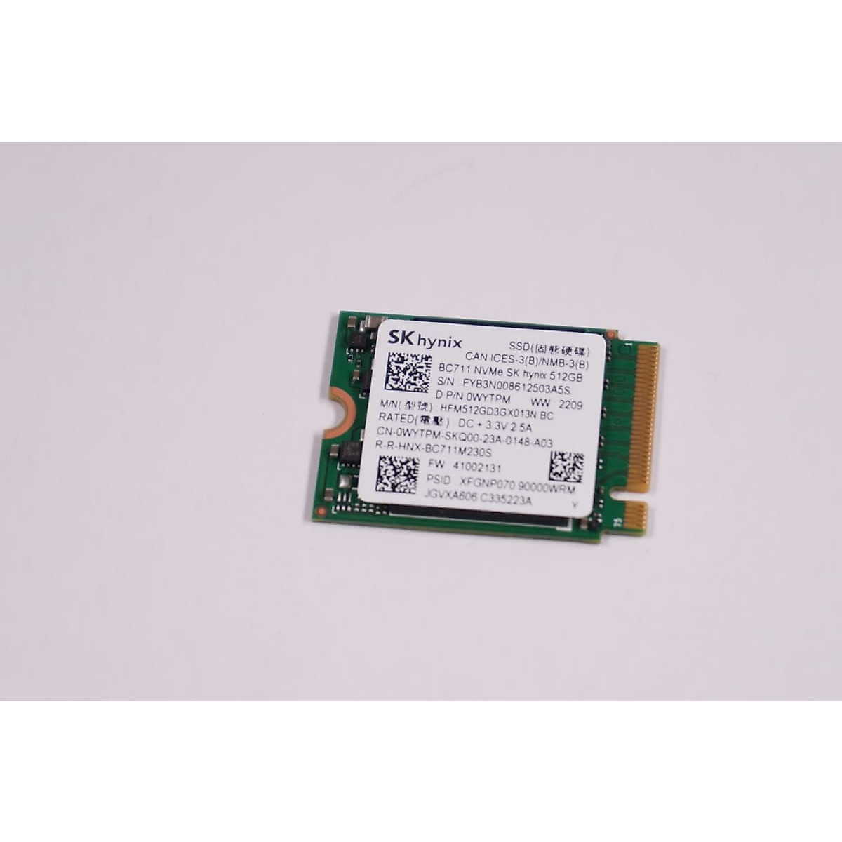 FMB-I Compatible with R1DG8 Replacement for Dell 512GB NVMe PCIe gen 3x4 SSD Drive i7620-5624SLV-PUS