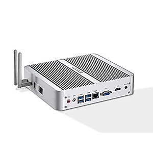 KINGDEL Fanless Mini PC, Powerful Mini Desktop Computer, Intel i5 8th Gen. 4 Cores CPU, 16GB DDR4 RAM, 250GB SSD, 4096x2304, HD Port, LAN, VGA, 4xUSB 3.0, W-11 Pro