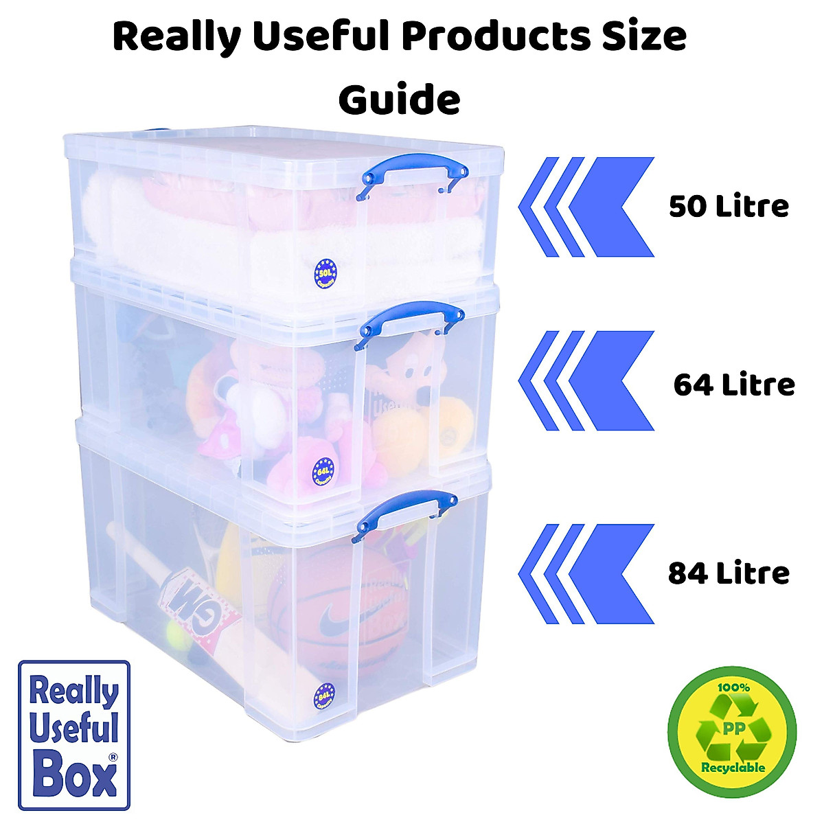 Really Useful Box 64 Litre General Storage - Clear