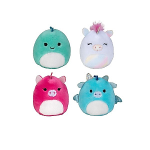 Squishmallows Squishville Fantasy Squad 2-Inch Mini Plush 4-Pack Set (Bright Squad) 2 inches