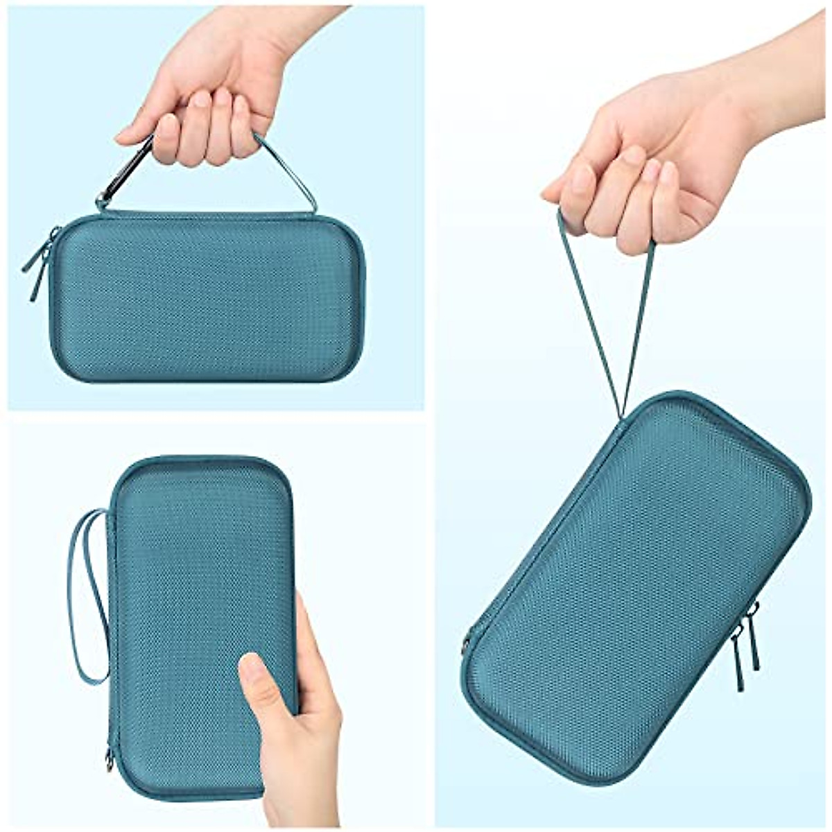 BOVKE Hard Travel Speaker Case for Bose SoundLink Flex Bluetooth Portable Speaker, Extra Mesh Pocket for Bluetooth Speakers Bose Charger, Charging Cables, Stone Blue