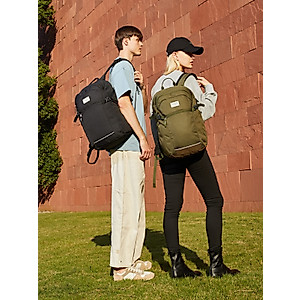 EVER ADVANCED Work School Backpack for College High School Students, Travel Laptop Backpack for Women Men with Luggage Sleeve, Fit 15.6Inch Laptop, Water Resistant Bookbag Carry on BagPack, Army Green