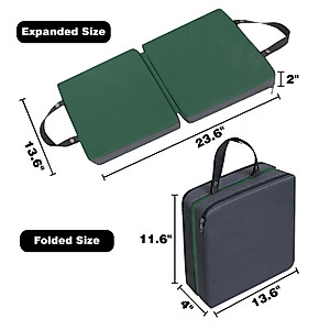 WITSTEP Garden Kneeling Pad, Extra Thick Memory Foam Kneeling Pad Foldable Outdoor Gardening Kneeler Pads with Snap Handle, Lightweight Kneeling Cushion Pads for Gardening,Work,Yoga,Bath