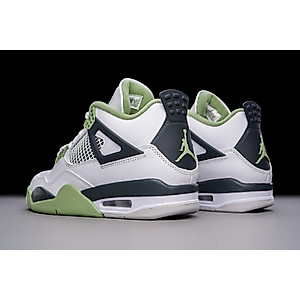 Jordan Air 4 Retro Women's White/Oil Green-Dark Ash AQ9129-103 6