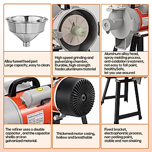 ZXMOTO Wet Peanut Butter Machine Maker 2200W Grain Mill Grinder Grinding Feed Crusher,Sesame Sauce Grinder Home/Commercial for Groundnut, Almond, Cashew Nut and Sesame