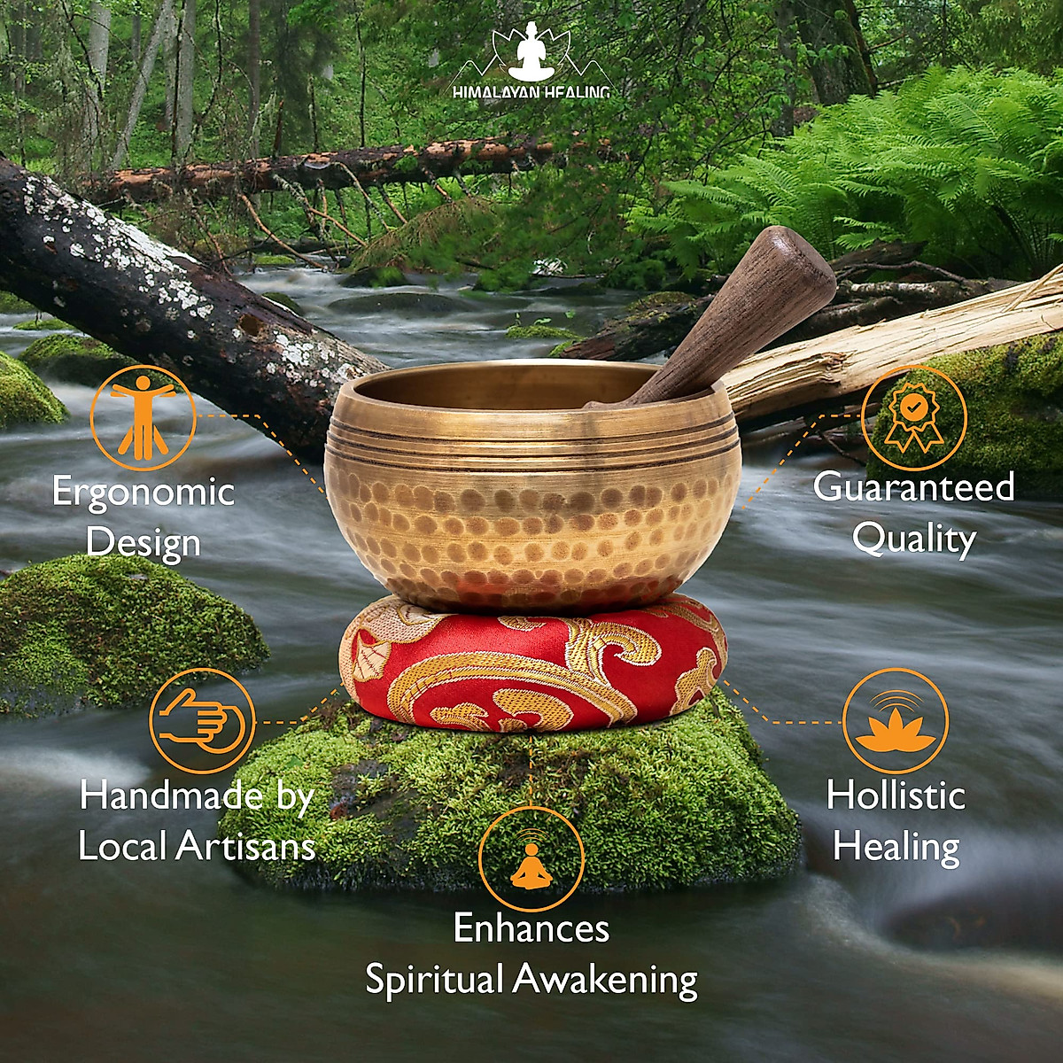 Tibetan Singing Bowls Set~ Meditation Sound Bowl hand Hammered in Nepal For Yoga, Meditation, Mindfulness, Healing & Chakra balancing~ (3 inch)