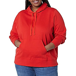 Amazon Essentials Women's Fleece Pullover Hoodie (Available in Plus Size), Red, X-Large