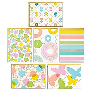 Hallmark Easter Cards, Blank Cards Assortment (24 Cards with Envelopes, Spring Flowers and Butterflies)