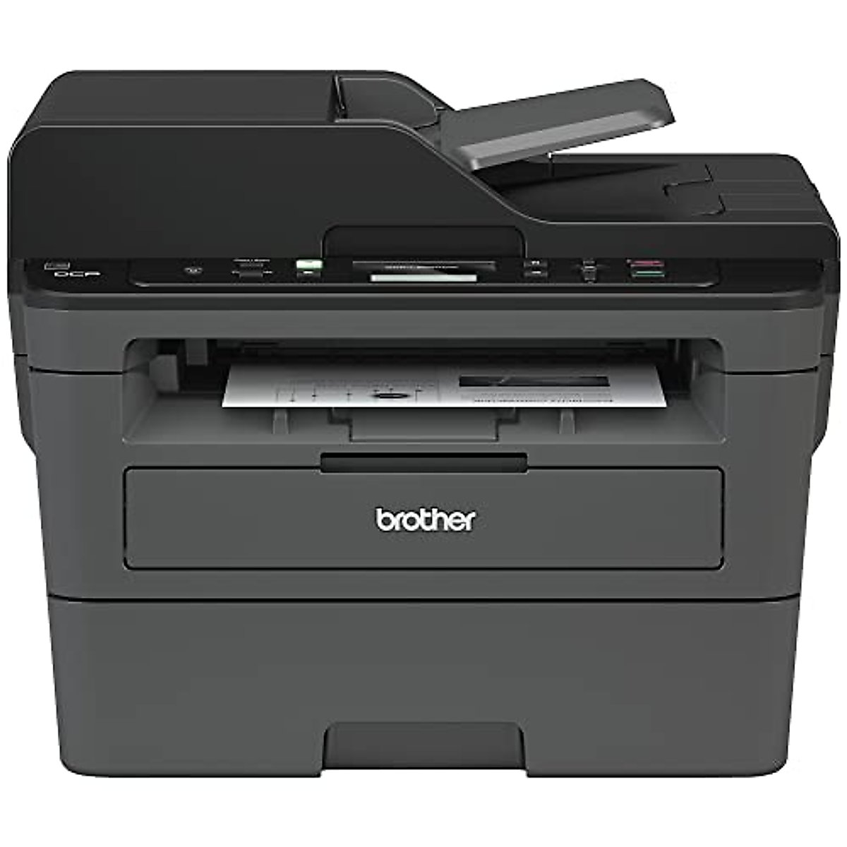 Brother L-2550DW Monochrome All-in-One Laser Printer I Print Copy Scan I Wireless I Auto 2-Sided Printing I Print Up to 36 Pages/Min I Up to 250 Sheets/Tray I Up to 50-Sheet ADF + Printer Cable