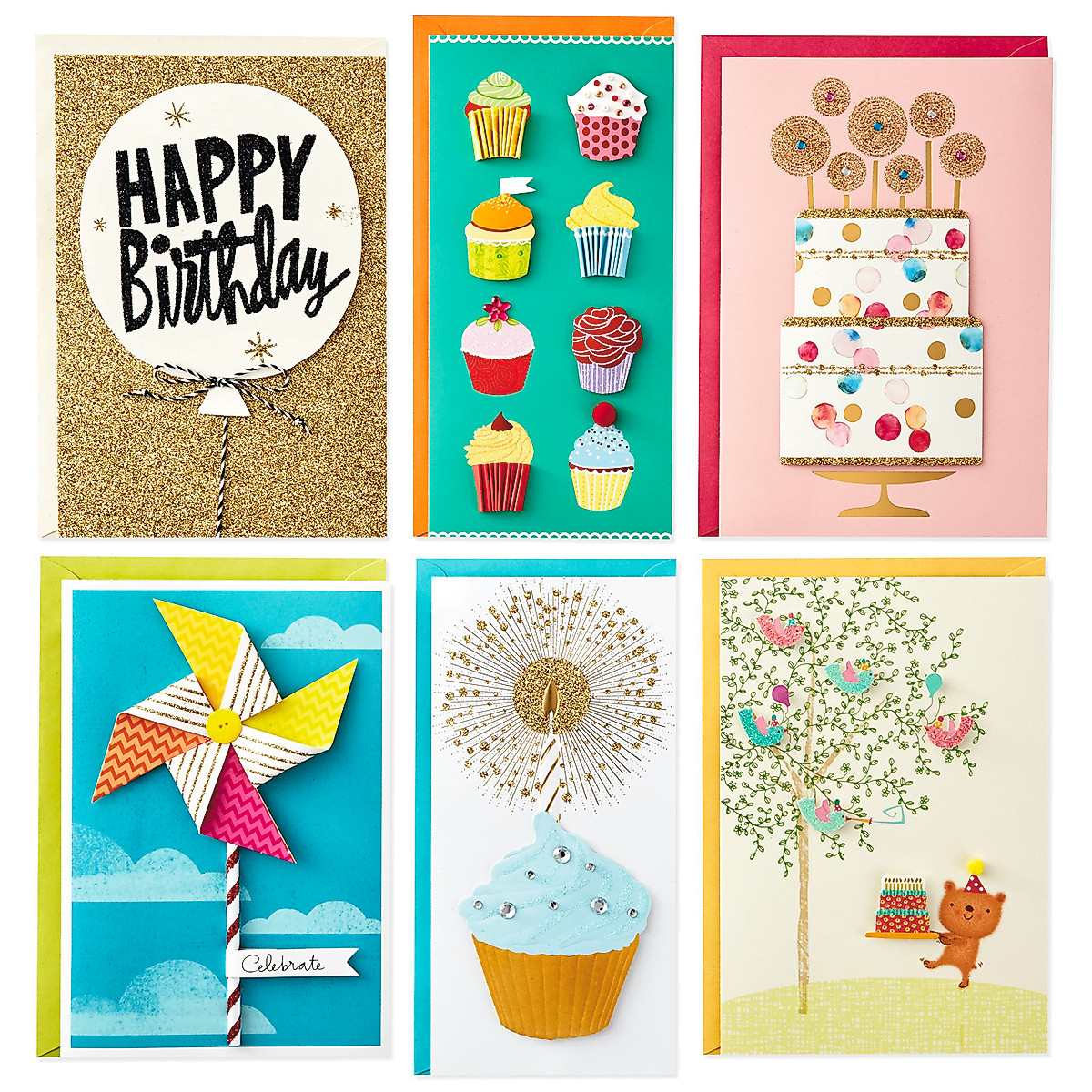 Hallmark All Occasion Handmade Boxed Set of Assorted Greeting Cards with Card Organizer (Pack of 24)—Birthday, Baby, Wedding, Sympathy, Thinking of You, Thank You, Blank