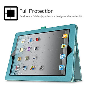 Fintie Folio Case for iPad 4th Generation (2012 Model), iPad 3rd Generation (2012 Model), iPad 2 (2011 Model) 9.7 inch Tablet - Smart Stand Protective Cover with Auto Sleep Wake, Emerald Marble