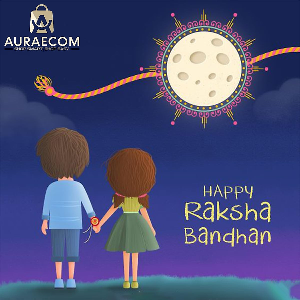 Auraecom Brotherhood Unraveled: Celebrate Raksha Bandhan with Our Charming Rakhis | Rakhi for Brother Bhaiya Bhabhi Traditional Handmade Quality Assorted Designer Rakhi, white diamond