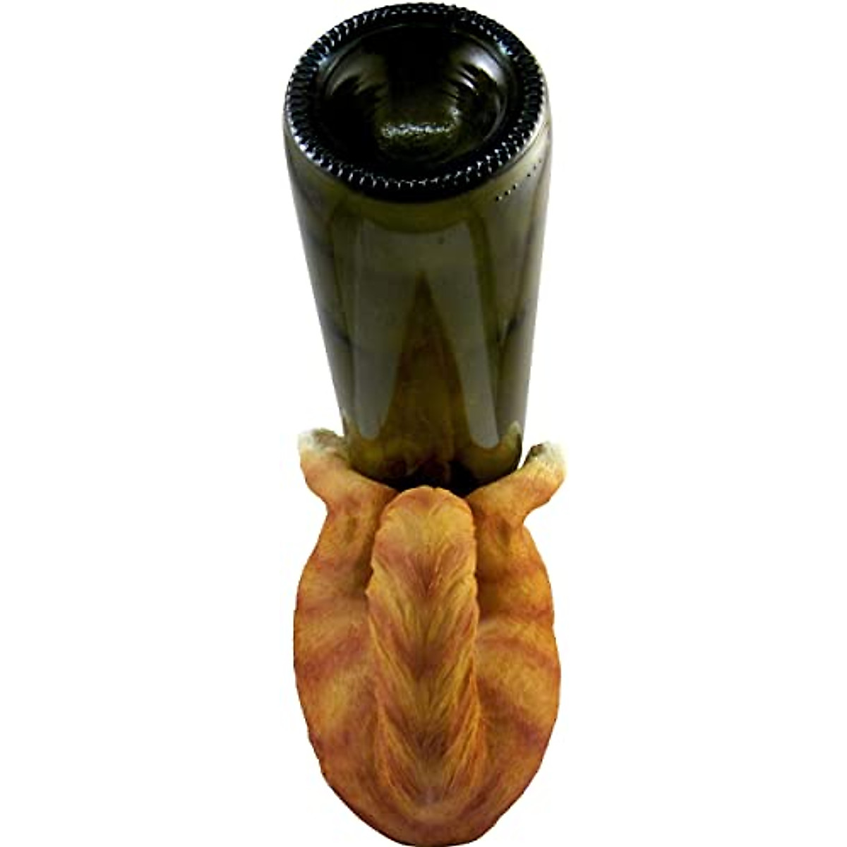 World of Wonders Orange Tabby Cat Decorative Wine Bottle Holder | Wine Bottle Holder for Cabinet | Cat Mom Wine Accessories | Cat Statues Resin Table Top Wine Holders - 9"