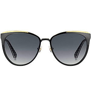 Kate Spade New York Women's Jabrea/S Cat Eye Sunglasses, Black/Gray Shaded, 57mm, 17mm