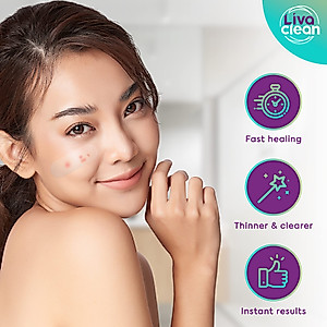 20 CT LivaClean Large Hydrocolloid Acne Patches - for Pore Spots Nose Face Cystic Pimple Zit Patch - Big Pimple Patches Hydrocolloid Bandages Strips