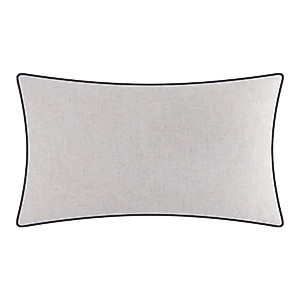 JWH Sheep Throw Pillow Cover Decorative Rectangle Cushion Cover Applique Accent Pillow Case Handmade Pillowcase Bed Couch Bedroom 12x20 Inch Beige Black