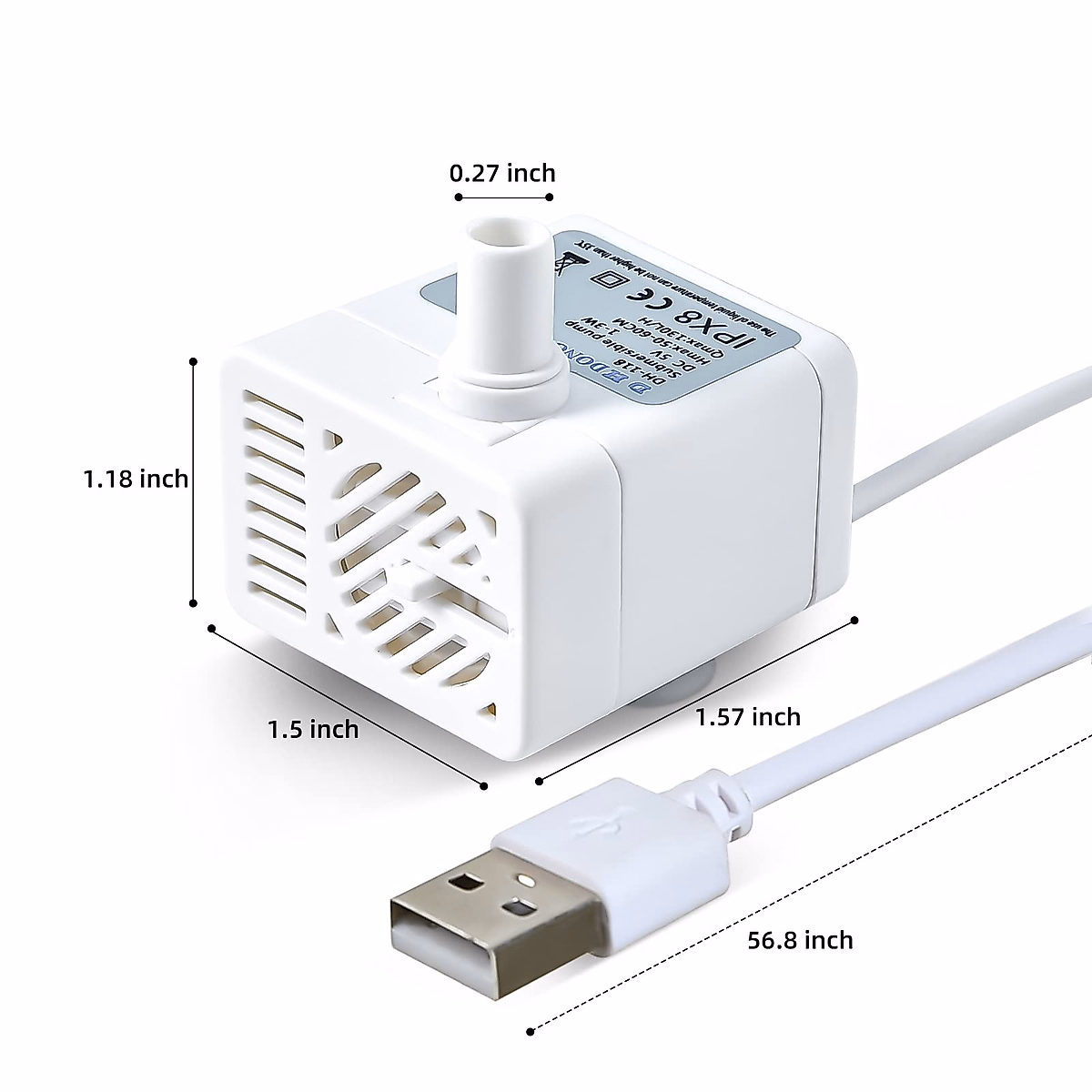 JEERAMIA Replacement Pump for 3L/101oz and 85oz/2.5L Cat Water Fountain Pet Water Dispenser, Ultra Quiet Long Lifespan Cat Fountain Pump