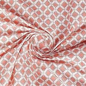 Martex 200 Thread Count Long Staple 100% Organic Cotton 4 Piece King Bed Sheet Set - 1 Fitted Sheet, 1 Flat Sheet, 2 Pillow case - Hotel Quality Fade Resistant - King Size Sheet Set (King, Orange)