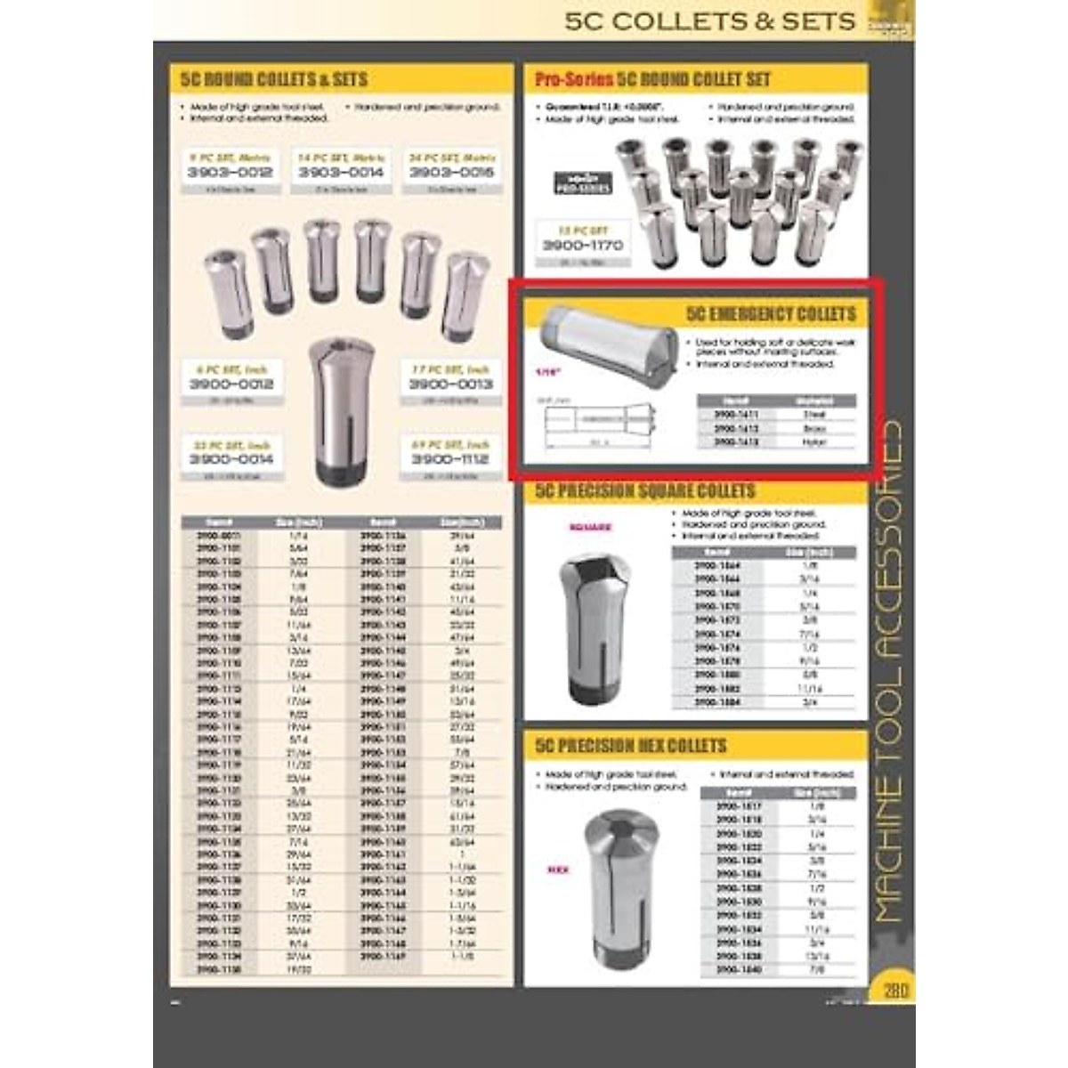 HHIP 3900-1611 5C Emergency Collet Steel, 1/16"