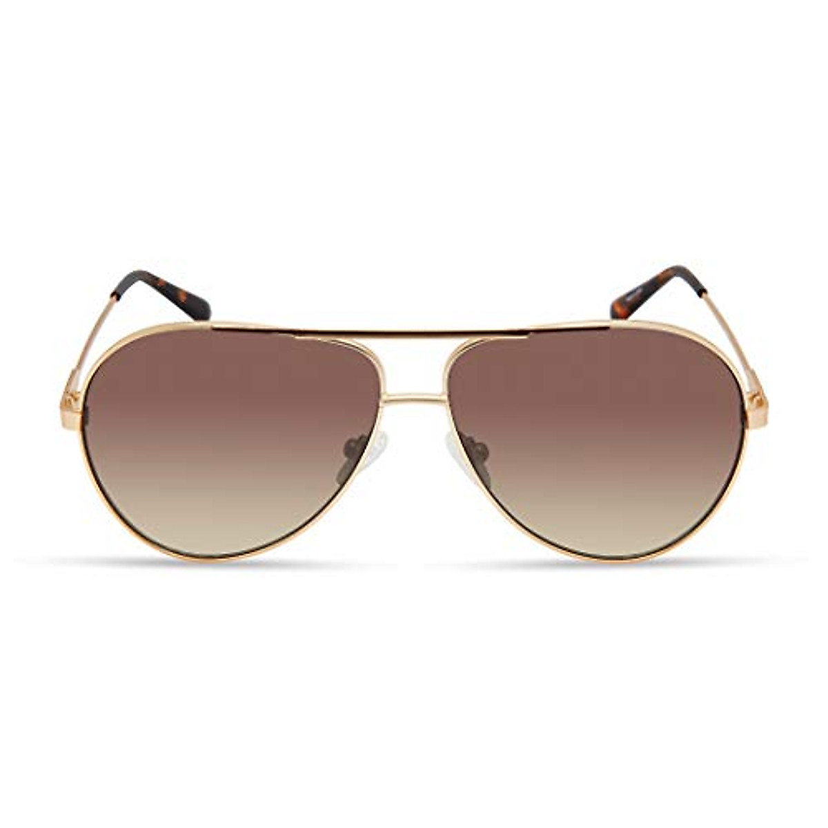 GUESS Men's Classic Aviator Pilot Sunglasses, Gold, 61mm