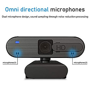 2021 Upgraded Webcam with Dual Microphone, 1080p FHD Pro Streaming USB Video Camera, Plug and Play, Privacy Cover, for Window Mac OS Computer, for Online Class, Conference, Gaming (Pro Webcam)
