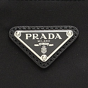 Prada Midnight Black Tessuto Nylon & Saffian Leather Designer Crossbody Messenger Travel Bag for Women and for Men 2VH563