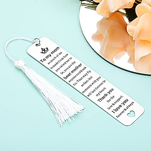 Mom Gift Bookmark from Daughter Son Valentines Day Gift for Mommy Mom Birthday Gifts for Mother Mommy mom Mother's Day Gift for Mom from Teens Kids I Love You Mom Christmas Bookmarks from Daughter Son