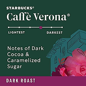 Starbucks K-Cup Coffee Pods—Dark Roast Coffee—Caffè Verona for Keurig Brewers—100% Arabica—1 box (40 pods)