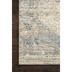 Loloi Revere Rug, Ivory & Blue 2'-6" x 10'-0" Area Rug – Traditional Accent Rugs for Living Room, Bedroom, Entryway & Hallway, No Shed High Traffic Area Home Decor Rug