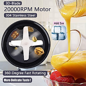 Blenders for Making Smoothies Shakes - 1000W High-Speed Professional Personal Blender,Fruit Juice Mixer High Speed Blender, 2-Set Blades,35oz and 14oz Portable Travel Blender Bottles,BPA Free