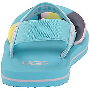 UGG K Zuma Sling Camopop Flat Sandal, Summer Sky, 3 US Unisex Little Kid